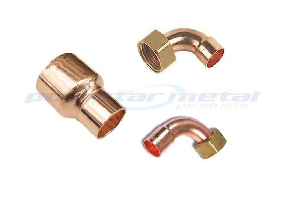 Custom T2 Copper Pipe Fittings For Air Conditioner / Refrigeration Sweat Adaptor