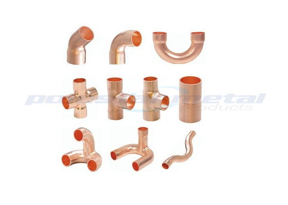 Custom T2 Copper Pipe Fittings For Air Conditioner / Refrigeration Sweat Adaptor