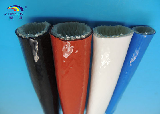 Braided Silicone Coated Fiberglass Sleeving Heat Resistant  and Fire Prevention