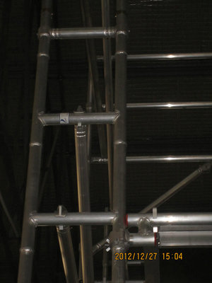 Light Weight Steel pipe Scaffolding For Boiler , aluminum folding scaffold