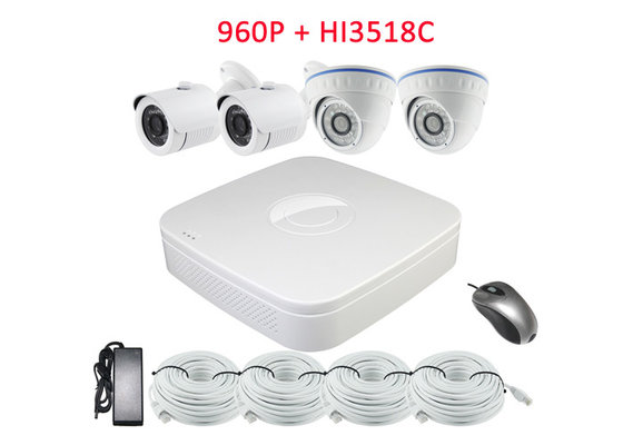 Wide Dynamic Range IP Camera POE NVR Kit Network Surveillance System