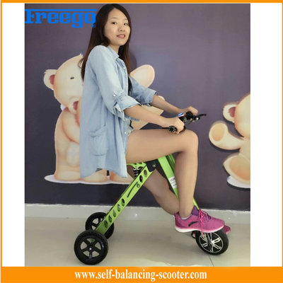 Green Lightweight Electric Scooter / 350W Folding Scooter For Adults