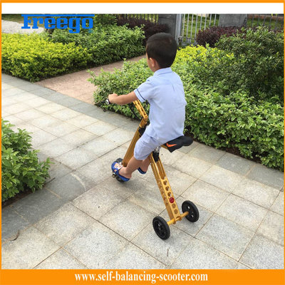 Orange Foldable Electric Scooter For Kids , 36v 250w Mini Folded Electric Bicycle