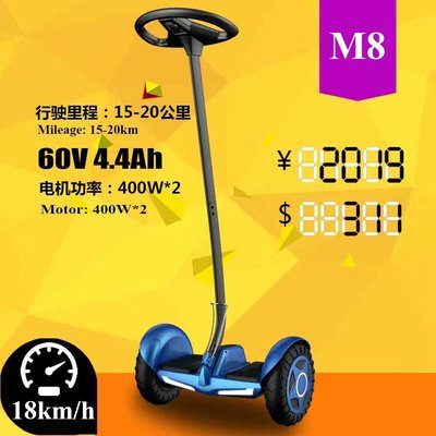 2-Wheel 10" pneumatic Electric Self Balancing Scooter with bluetooth speaker For Urban Tour