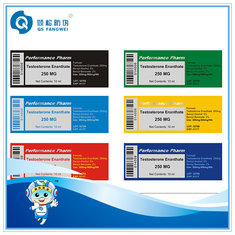 Waterproof CMYK Self Adhesive Plastic / Vinyl / PET Foil Stamped 10ml Vial Labels With Acrylic Glue