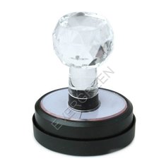 Custom traditional logo rubber stamps, Oval spring crystal handle flash stamps for signature