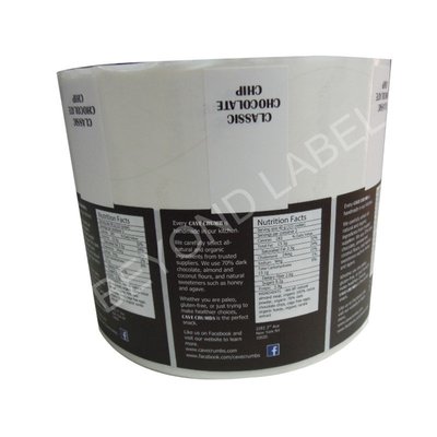 Waterproof Self Adhesive Paper Label On Roll Food Package Matte Product Labels