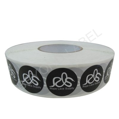 Round Package Glossy Self Adhesive Paper Labels Stickers With Logo Printed