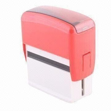 23 x 59mm Self Inking Rubber Stamp made of hard plastic frame