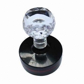 Flash Foam Self-inking Crystal Handle Stamp, Made of Acrylic and ABS Materials
