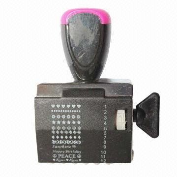 Date and Text Stamp with 12 Layouts and ABS Material, Customized Logos are Welcome