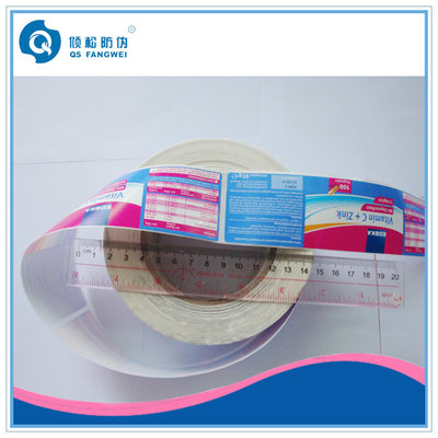 Roll Adhesive Glossy Label For Plastic Bottle  / Self Adhesive Plastic Labels In Roll