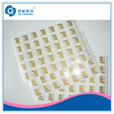 PVC Transparent Die Cut Stickers On Sheet, Self Adhesive Plastic Label For Bottle