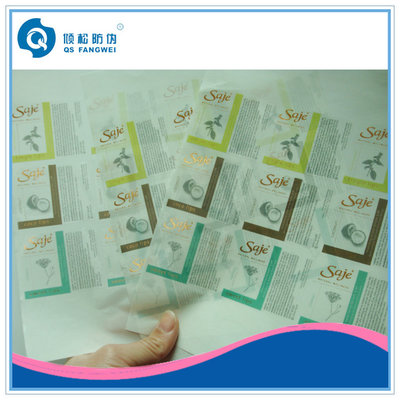 Square Copper Hot Stamping Self Adhesive Plastic Labels For Cosmetic Products