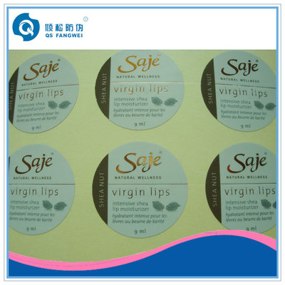 Waterproof Matt Silver Packaging Label  , Self Adhesive Plastic Label  / Matt Silver Label