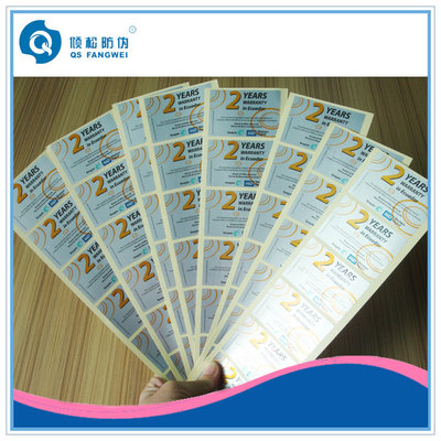 Void Self Adhesive Plastic Labels
