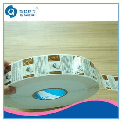 PP Copper Hot Stampig Self Adhesive Plastic Labels / Transparent Plastic Adhesive Roll label