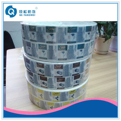 PP Copper Hot Stampig Self Adhesive Plastic Labels / Transparent Plastic Adhesive Roll label