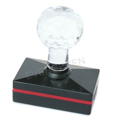 Customised Rectangle plastic Rubber return address flash stamps with crystal handle