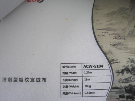 Eco Inkjet Printing Media Fiber Wallpaper Solvent With TC Wall Covering