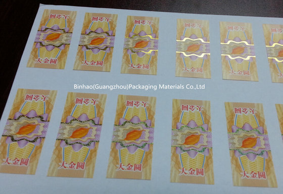 Eco Friendly PET / PP / PVC / Alum Anti - Counterfeit Labels For Cosmetic