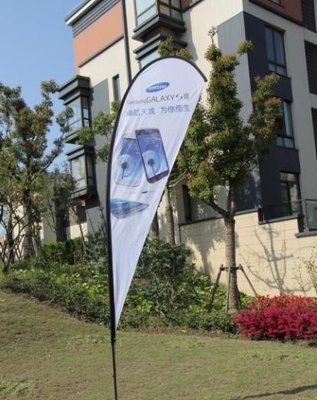 Cross Base Incuded Advertisement Beach Flag Banner Outside With Custom Logo