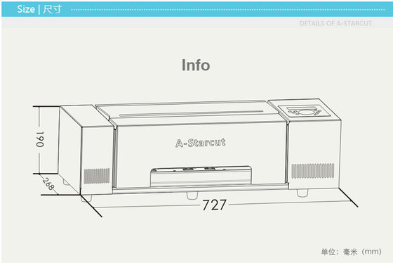 High Speed Solvent Printer Cutter For Adhesive Paper With A4 Size