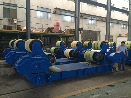 200T Heavy Duty Self Aligned Welding Rotator with Rubber / Steel / PU Material Roller supplier