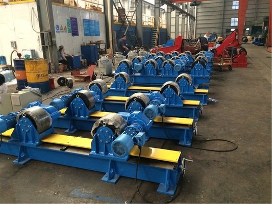 2T Small Press Pipe Welding Turning Roll Rubber Wheel Rotator Electric Control System supplier