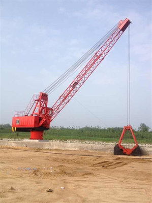 Customized Rail Type Slewing Poral Jib Crane 16Ton With Grab Bucket supplier