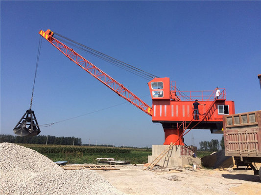 Mobile Marine Steel Rail Mounted Gantry Crane Single Boom With Rack supplier