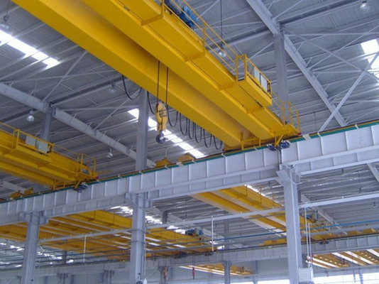 Double Girder Electric Overhead Travelling Crane With Hook / Compact Gear Motor supplier