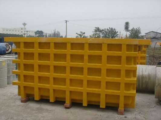 Yellow Fiber Reinforced Plastics Industrial Electrolytic Cell For Electro Refining / Electro Winning supplier