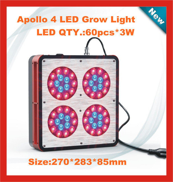 Upgraded Apollo Led Grow Light 180W (60*3W),new genneration,non-stop working