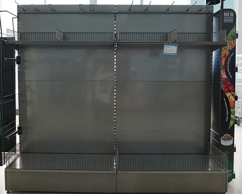 Wire Supermarket Display Shelves Powder Coated Finish Surface Treatment
