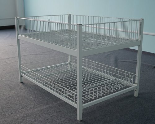 Advertising Retail Display Wire Baskets Double Layers 150KG Loading Capacity