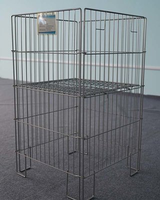 Foldable Metal Wire Basket , Produce Display Baskets Customized Color