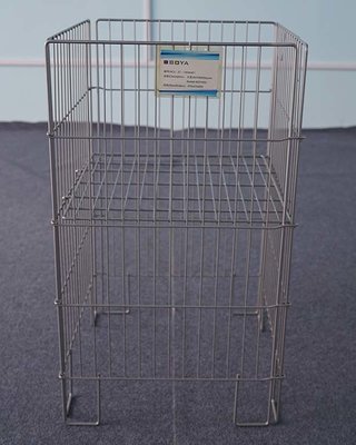 Foldable Metal Wire Basket , Produce Display Baskets Customized Color