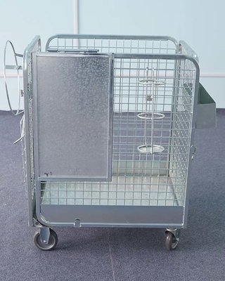 Strong Logistics Cage Trolley / Heavy Duty Shopping Cart 300kg Load Capacity