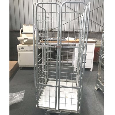 Heavy Duty Wire Mesh Storage Cage Four Wheel OEM Service Accepted