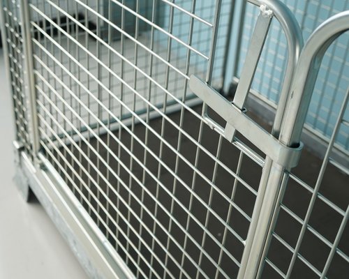 Huge Metal Security Cage Mesh Box Pallet Metallic Q235 For Store And Storage