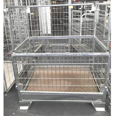 Wire Security Metal Storage Cage Rubber Castors Material ISO9001 Certificate