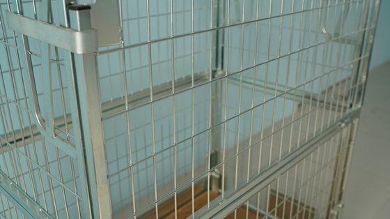 Warehouse Storage Cages Metal Stackable Pallet Cage Wire Container Type