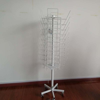 2"Castor Spinning Custom Display Racks For Newspaper And Magazine