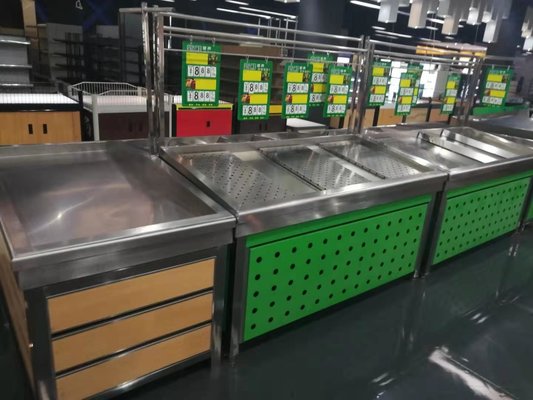 Organic Natural Fruit And Veg Rack , Fruit And Veg Display Stands