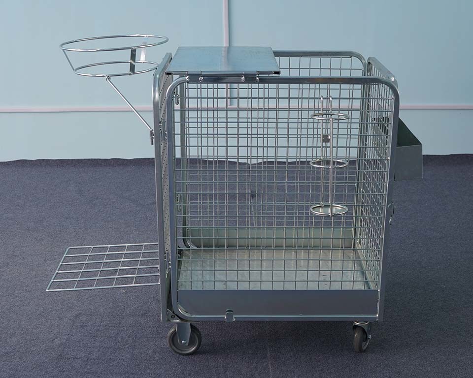 Strong Logistics Cage Trolley / Heavy Duty Shopping Cart 300kg Load Capacity