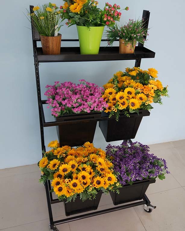 Movable Flower Display Rack / Floral Display Stands In Home Garden