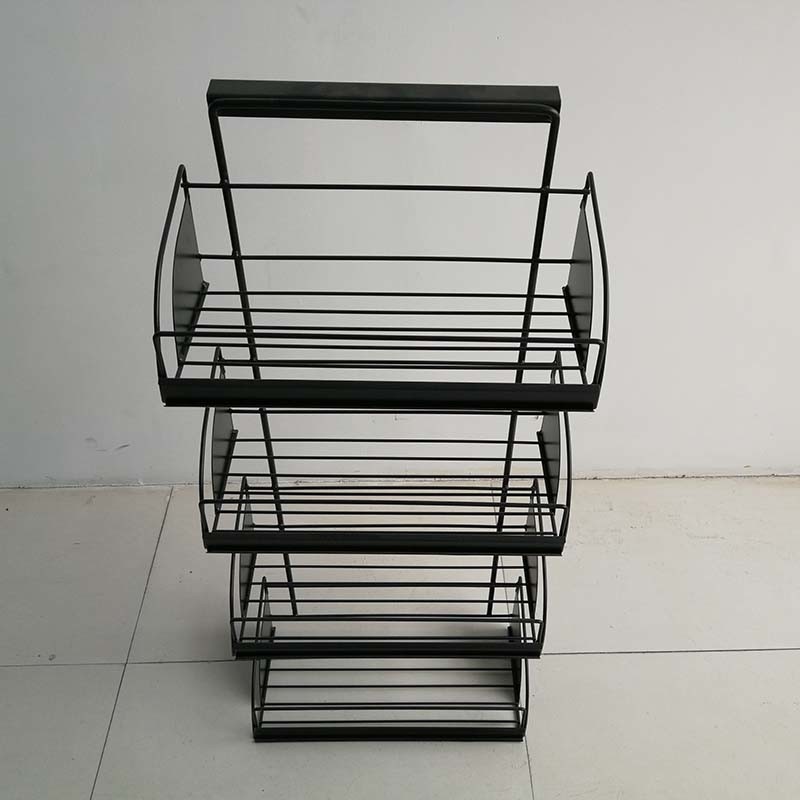 Coffee Display Metal Rack Supermarket Bakery Store 3mm Wire Depth
