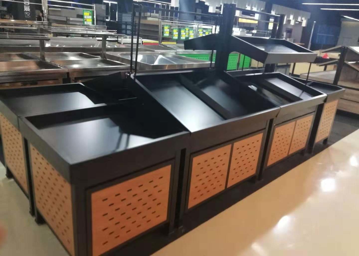 Organic Natural Fruit And Veg Rack , Fruit And Veg Display Stands