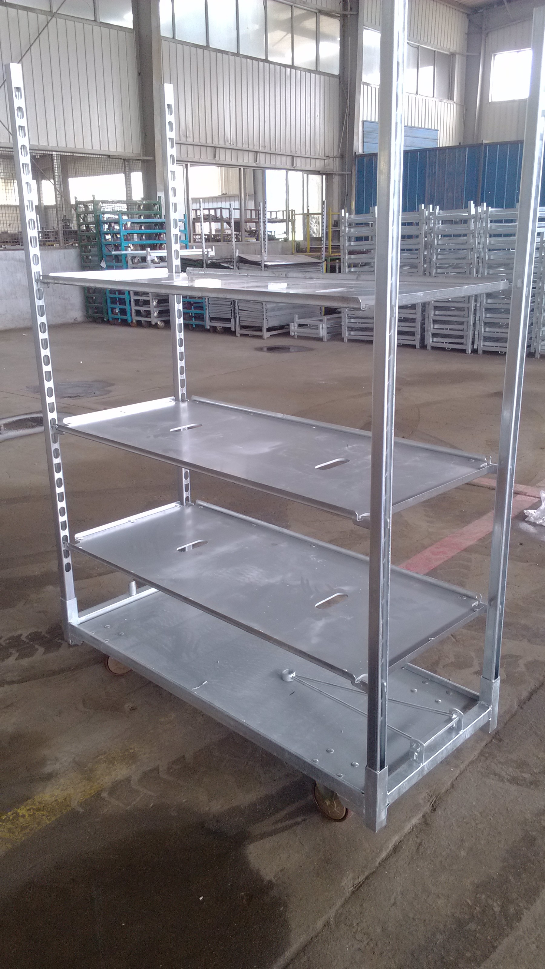 Garden Plywood Galvanized Q235 Dutch Trolley Shelves